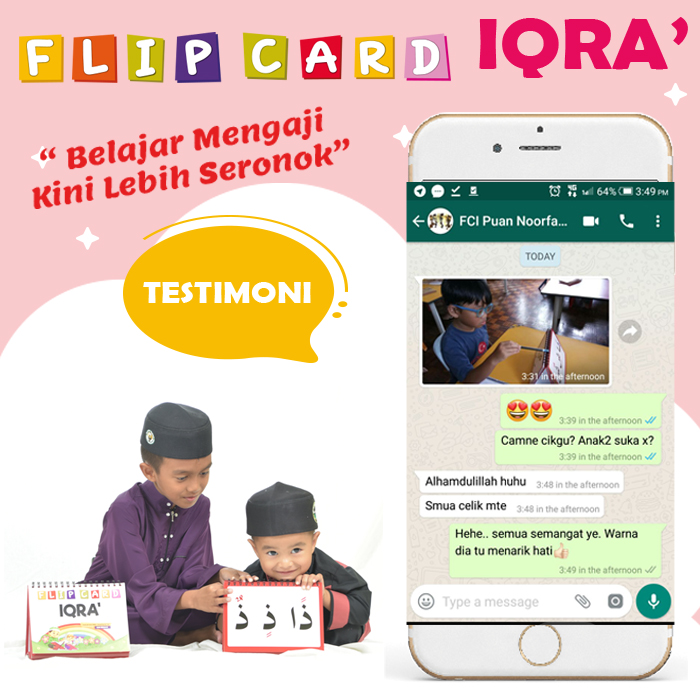 Koleksi Testimoni Flip Card IQRA - MommyHappy