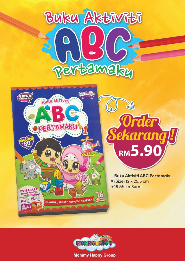 BA57- BUKU AKTIVITI ABC PERTAMAKU 1 - MommyHappy
