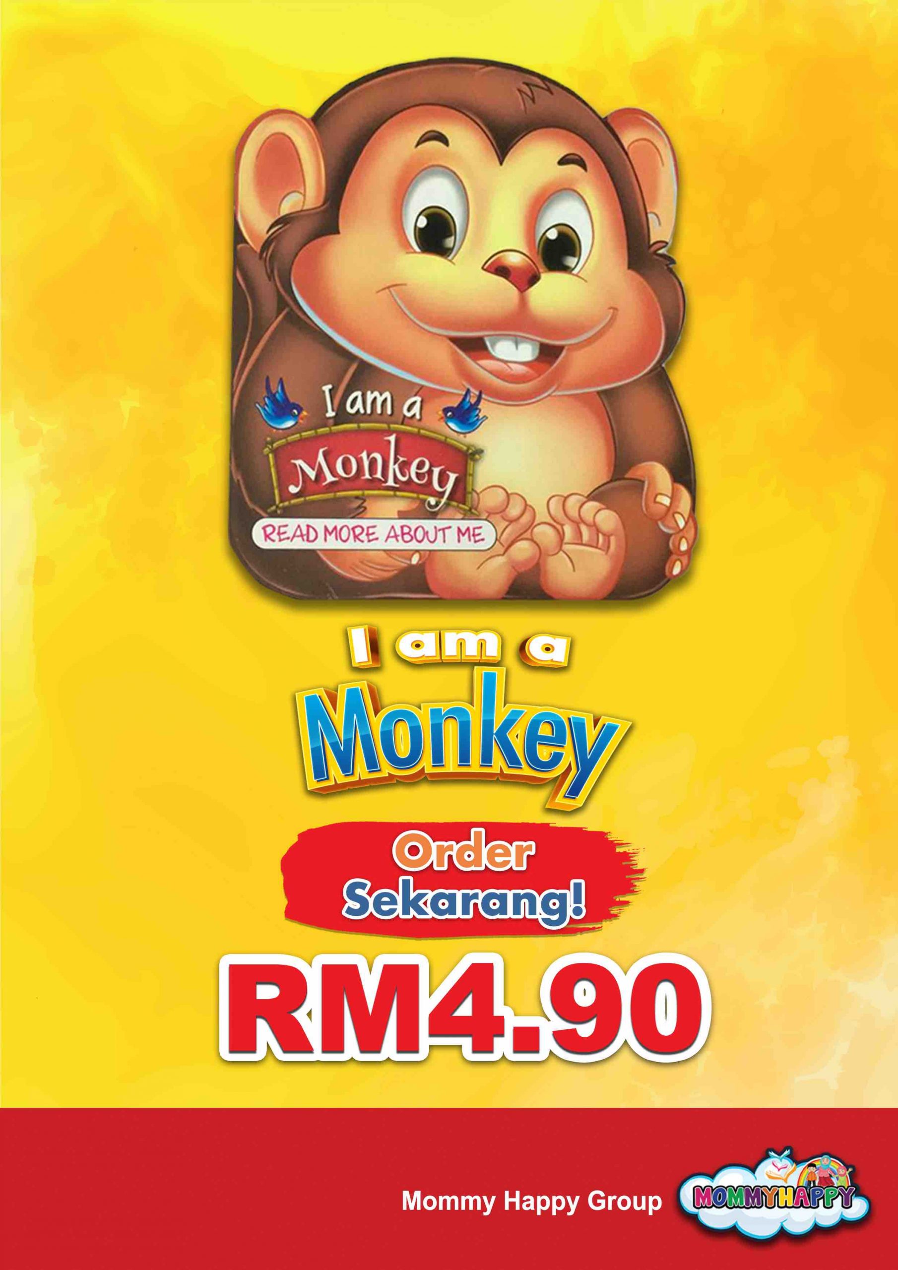 BE09- English Story Book - I am a monkey - MommyHappy