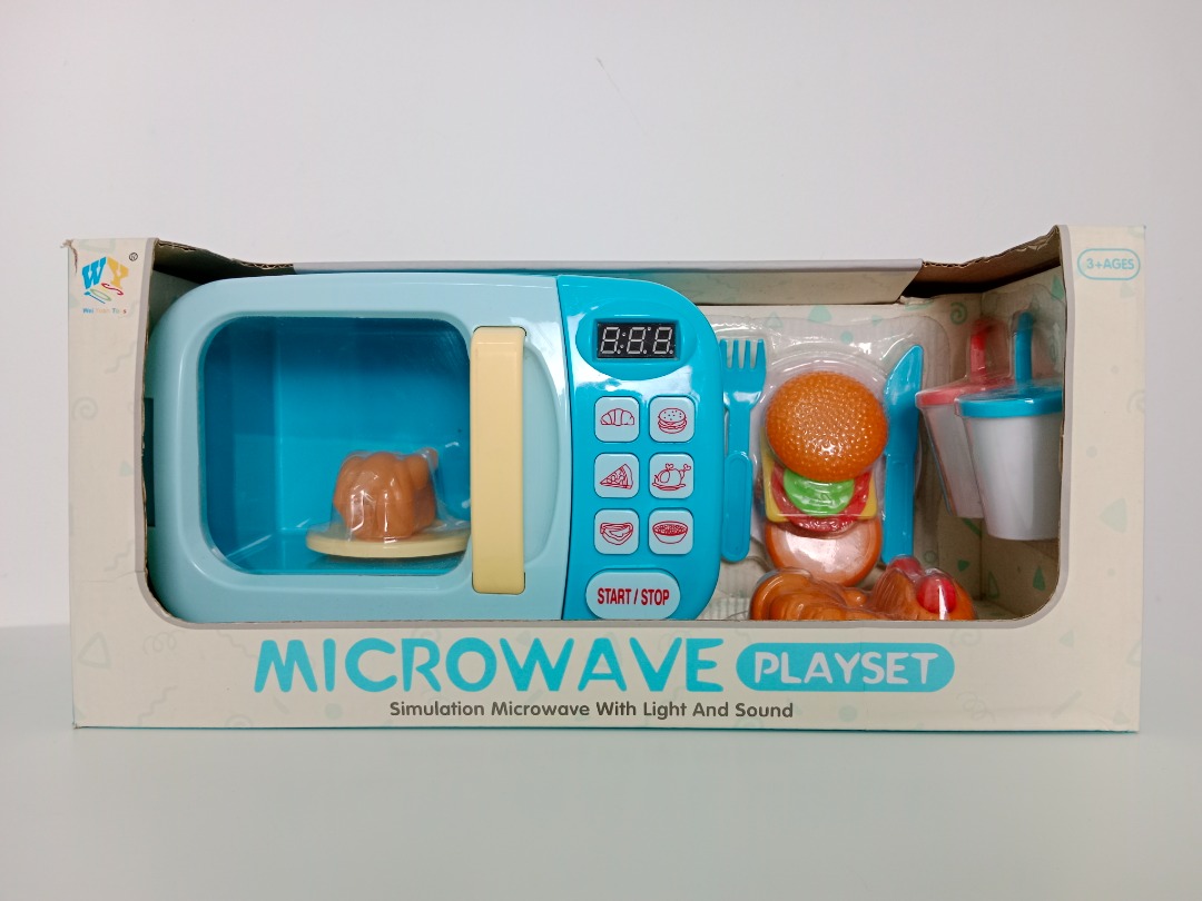 MICROWAVE PLAY SET IN BLUE - MommyHappy