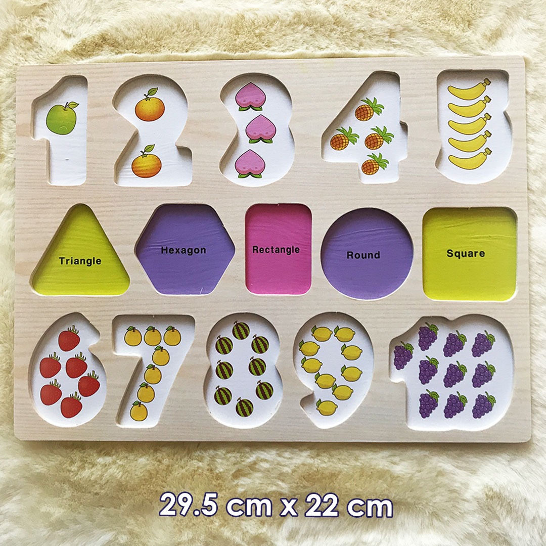 ET81 : WOODEN PUZZZLE NUMBER AND SHAPES – MommyHappy