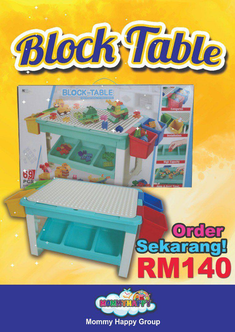AUGET01 - BIG KIDS MULTIFUNCTIONAL BLOCKS TABLE - MommyHappy