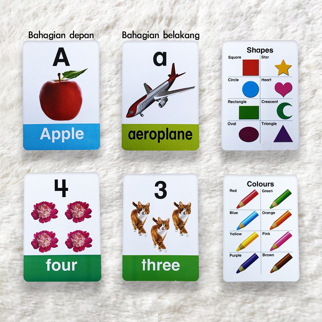 FC56 : FLASHCARD ABC, abc, 123, Shape & colour - MommyHappy