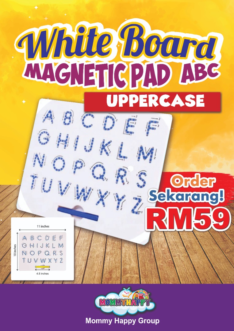 SEPET02-MAGNETIC PAD ABC HURUF BESAR - MommyHappy