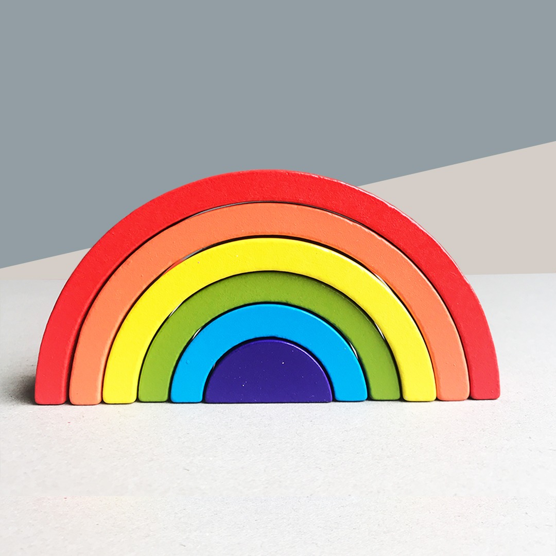 DISET06 - RAINBOW ARCHED BUILDING BLOCK - MommyHappy