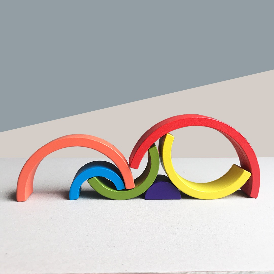 DISET06 - RAINBOW ARCHED BUILDING BLOCK - MommyHappy