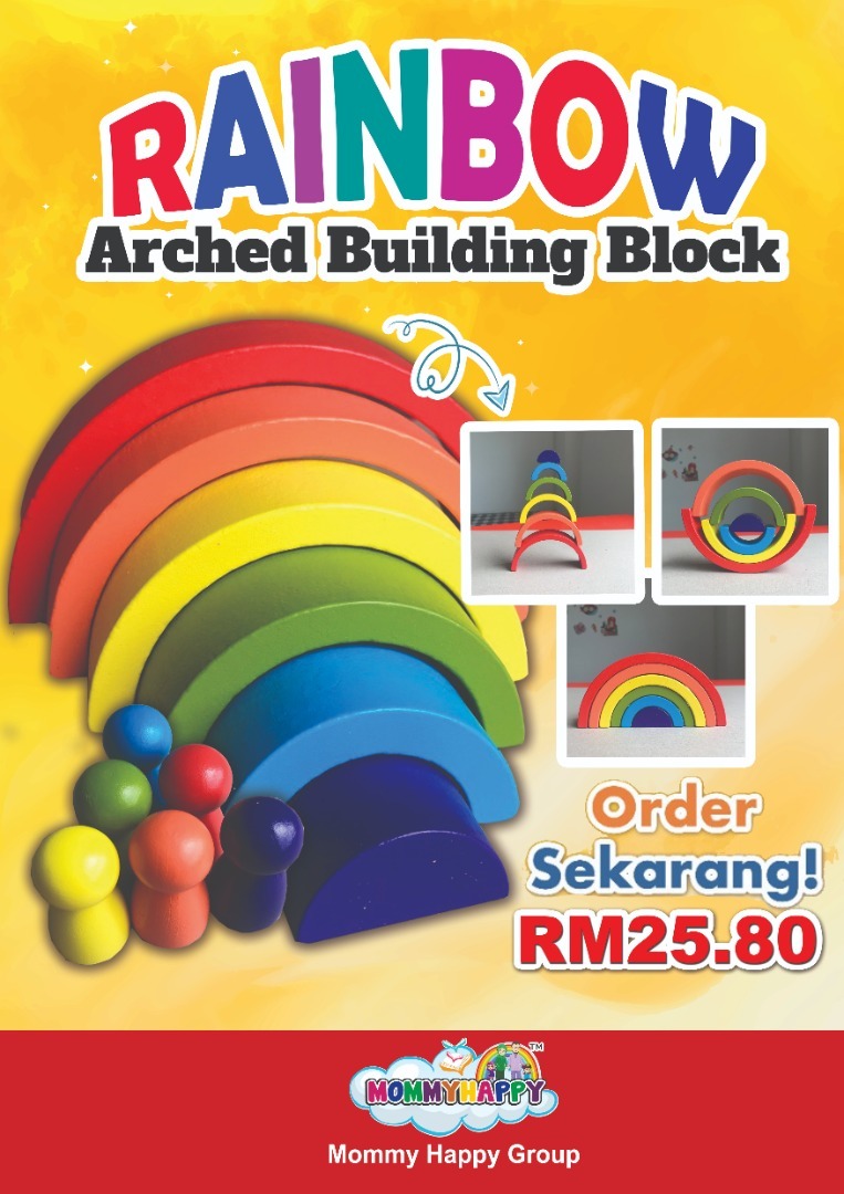 DISET06 - RAINBOW ARCHED BUILDING BLOCK - MommyHappy