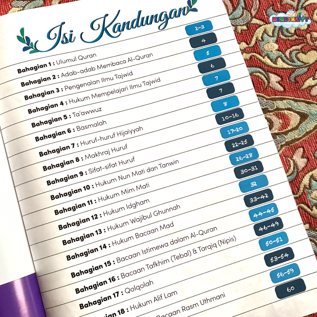 NOTA LENGKAP MUDAHNYA BELAJAR ILMU TAJWID - MommyHappy