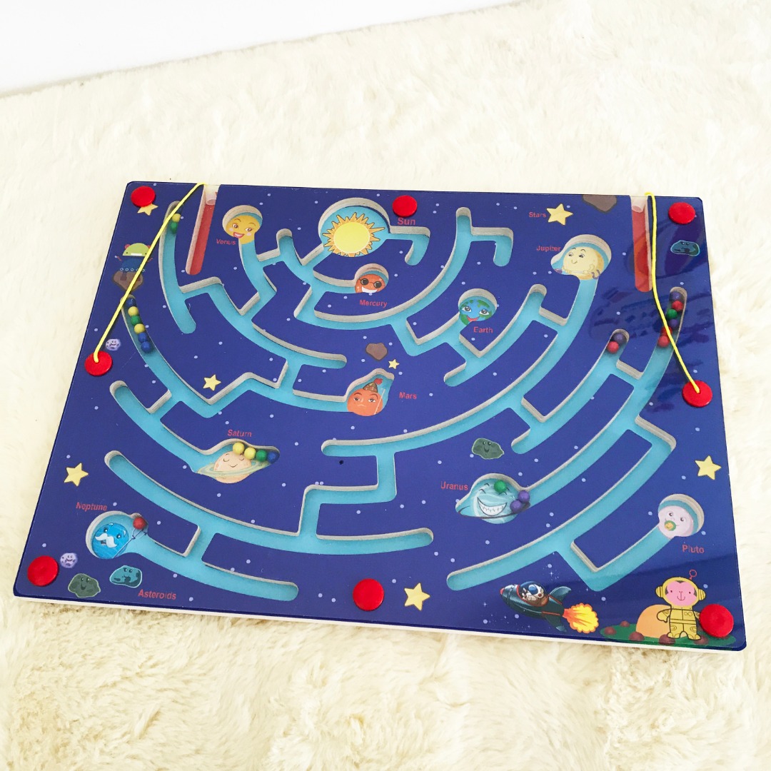 ET901- Planetary Labyrinth MAZE Wooden Toys - MommyHappy