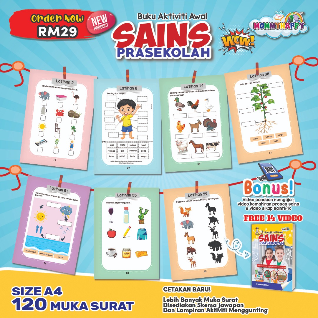 BUKU AKTIVITI AWAL SAINS PRASEKOLAH - MommyHappy