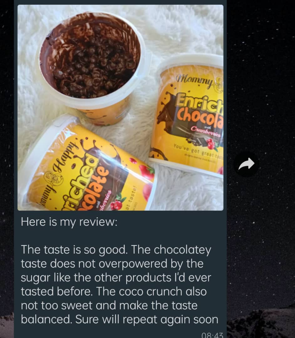 FOOD19 ENRICHED CHOCOLATE WITH CRANBERRIES – MommyHappy