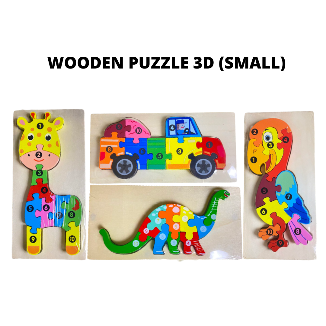 WOODEN PUZZLE 3D - SMALL SIZE - MommyHappy