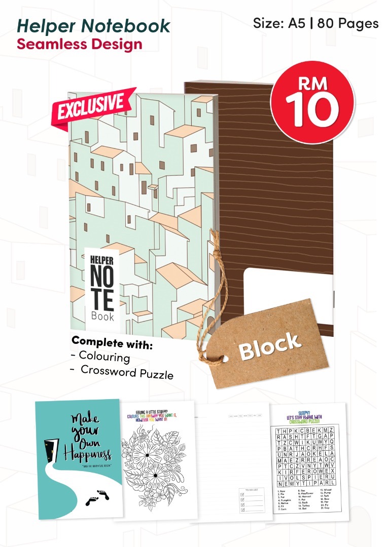 HELPER NOTEBOOK, MAKE YOUR OWN HAPPINESS - MommyHappy