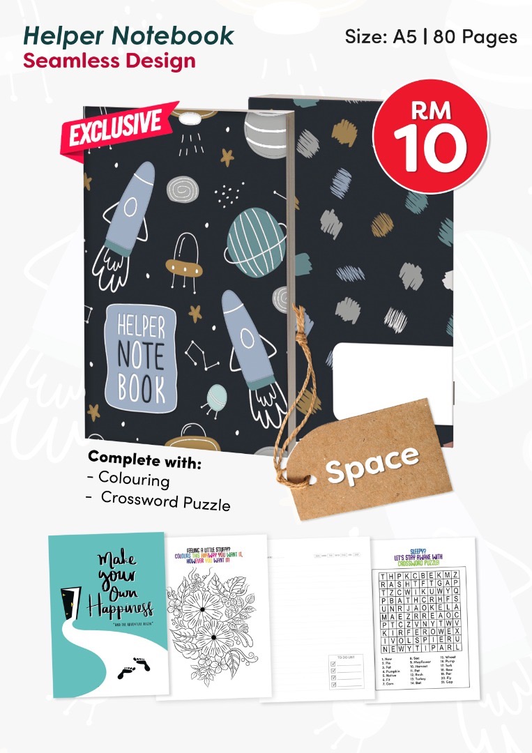 HELPER NOTEBOOK, MAKE YOUR OWN HAPPINESS - MommyHappy