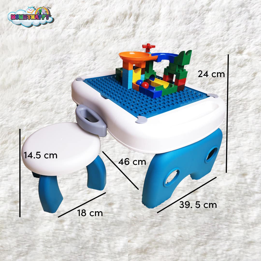 DISET20 : MEJA LEGO BRICKS TABLE TROLLEY CASE - MommyHappy
