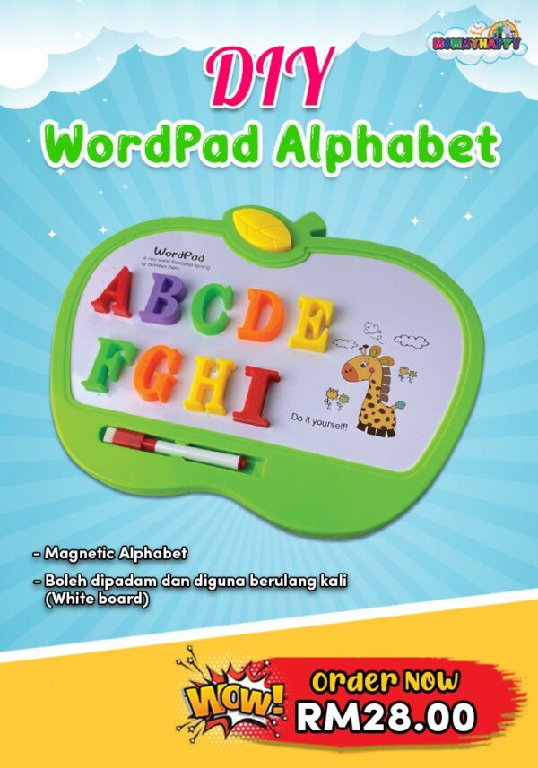DIY WORD PAD (Alphabet) - MommyHappy