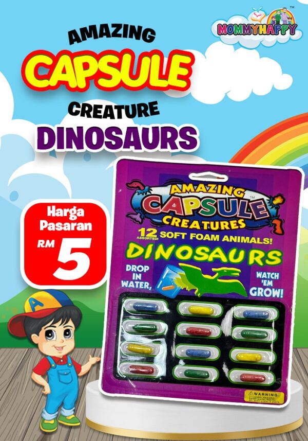 AMAZING CAPSULE CREATURE DINOSAUR (PURPLE) - MommyHappy