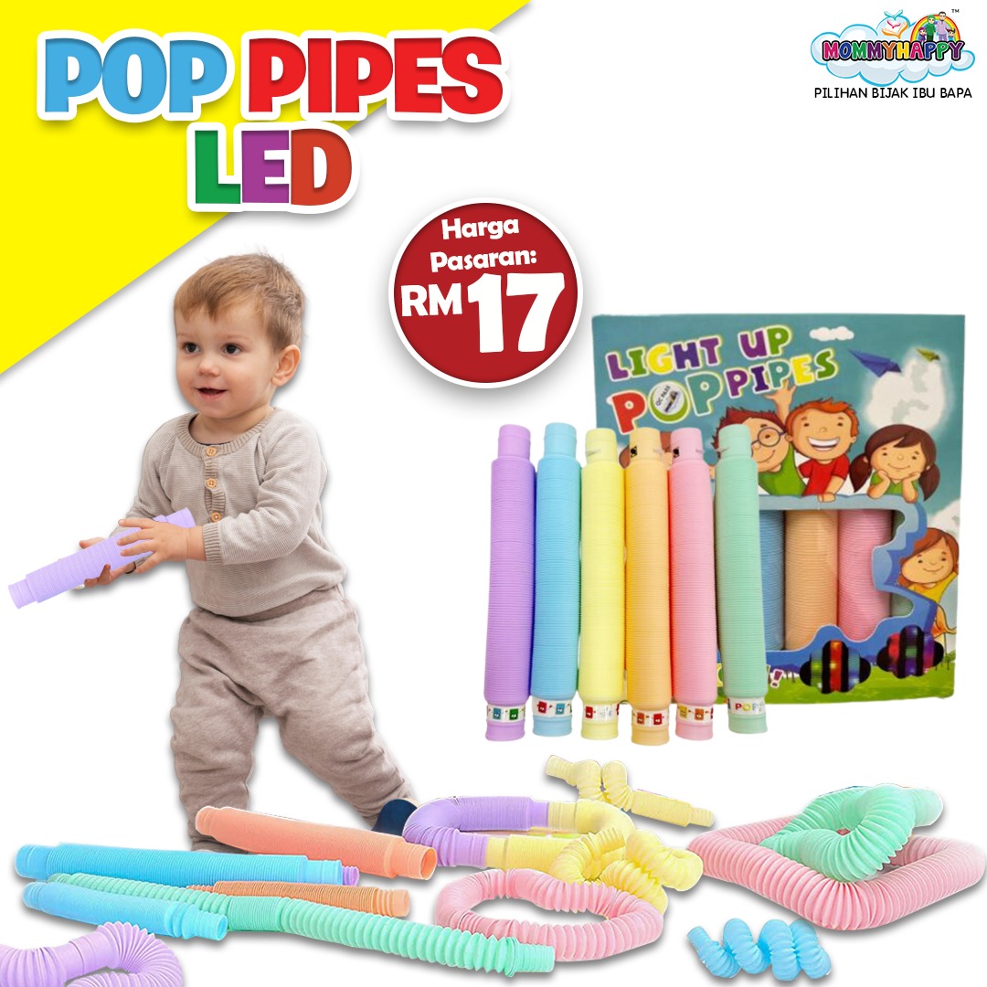 POP PIPES LED (WARNA CAIR) - MommyHappy