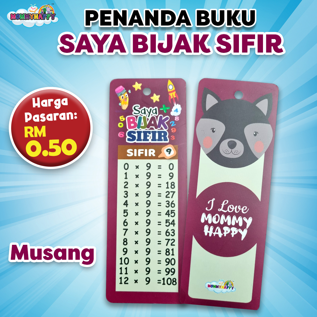 BOOKMARK SAYA BIJAK SIFIR (MUSANG) - MommyHappy
