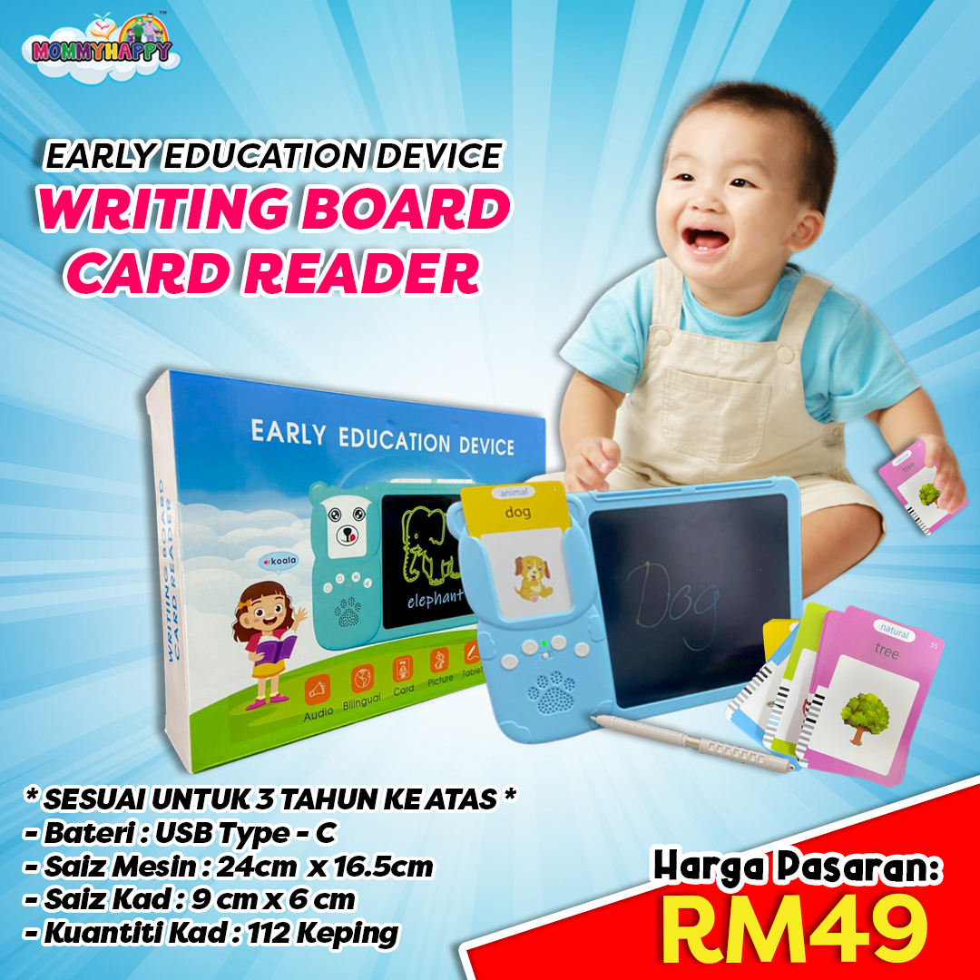 EARLY EDUCATION DEVICE ( WRITING BOARD CARD READER) - MommyHappy