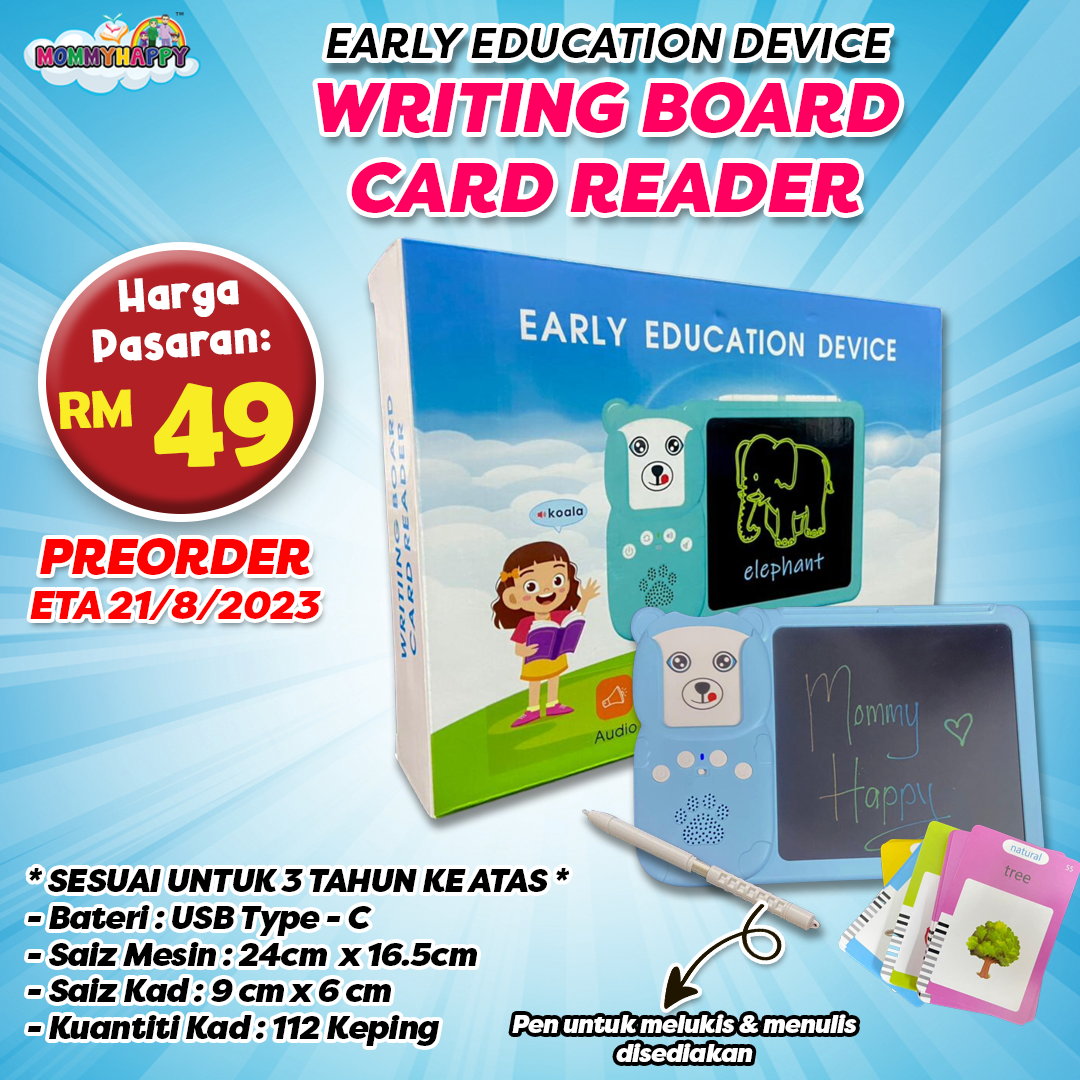 EARLY EDUCATION DEVICE ( WRITING BOARD CARD READER) - MommyHappy