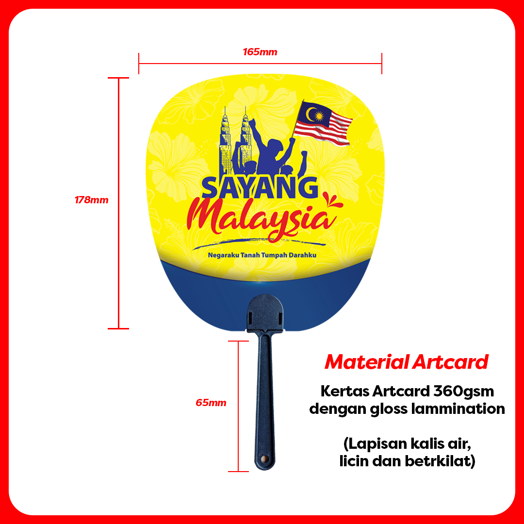 KIPAS MALAYSIA MOMMY HAPPY x SYIFA DESIGN (MALAYSIA MERDEKA) – KUNING ...