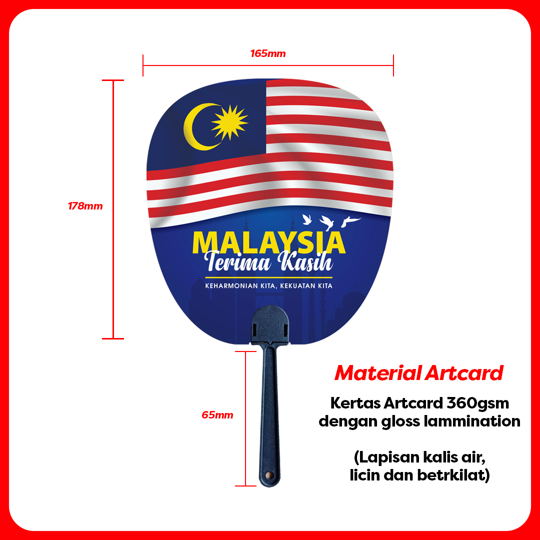 KIPAS MALAYSIA MOMMY HAPPY x SYIFA DESIGN (MALAYSIA MERDEKA) – BIRU ...