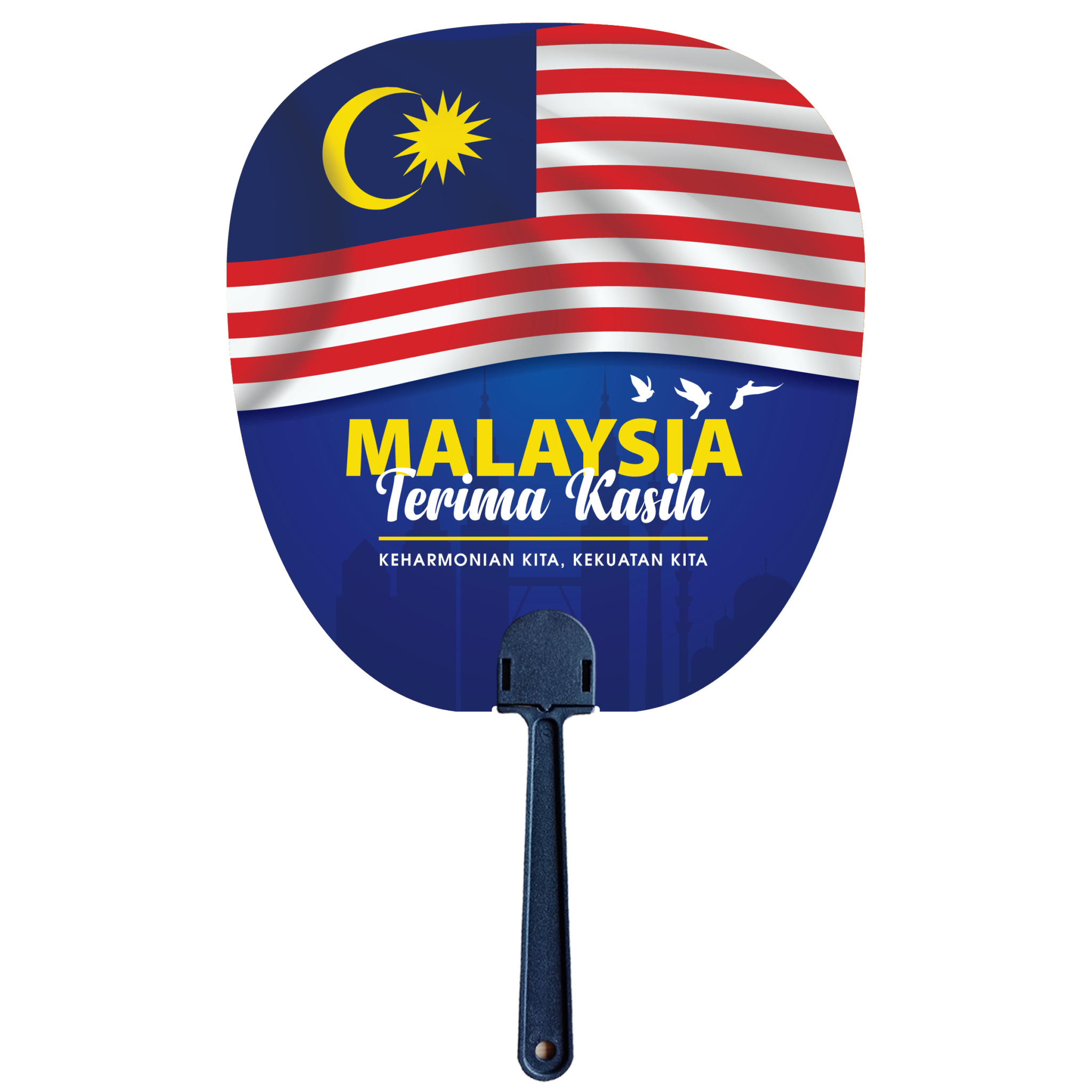 KIPAS MALAYSIA MOMMY HAPPY x SYIFA DESIGN (MALAYSIA MERDEKA) – BIRU ...