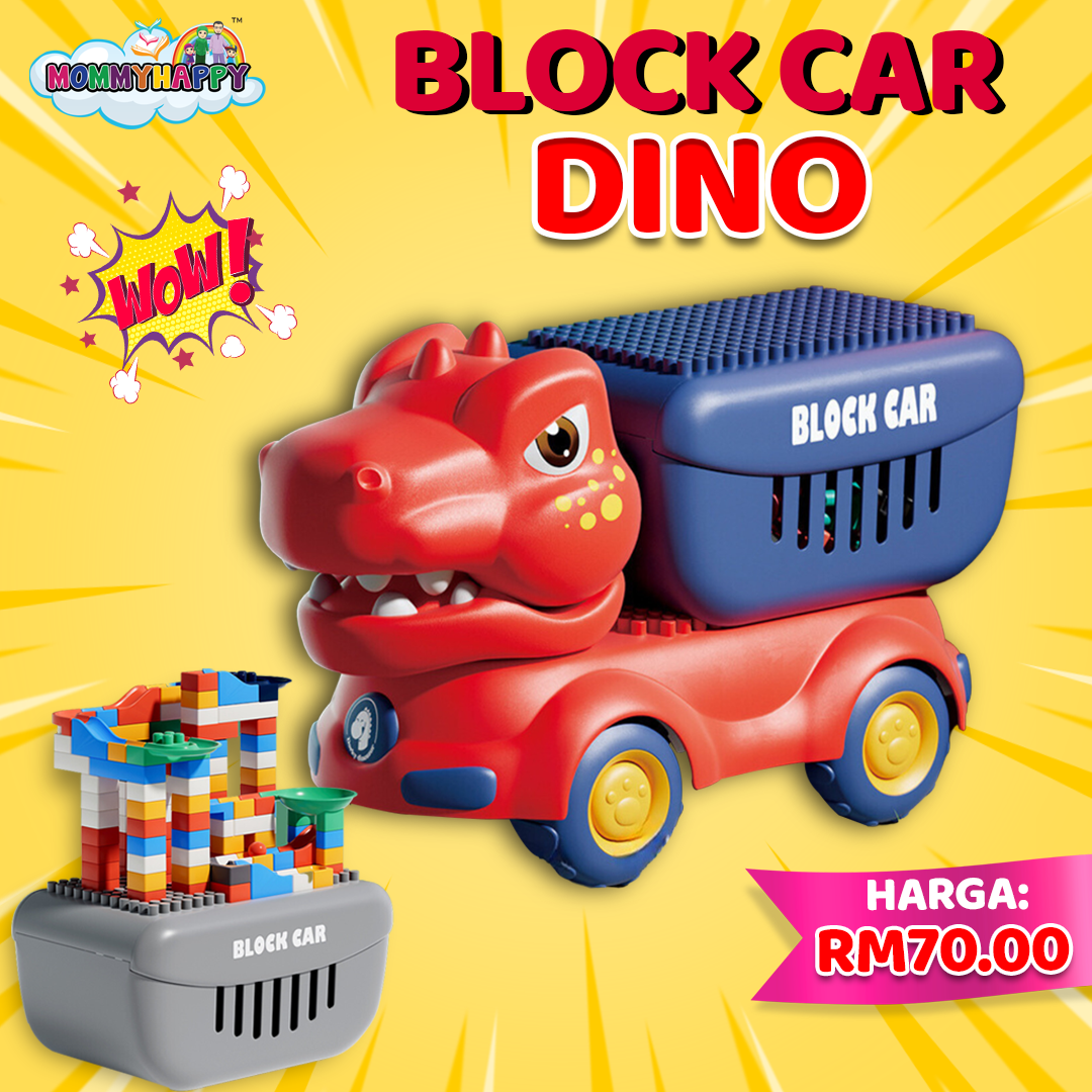 BLOCK CAR - DINO - MommyHappy