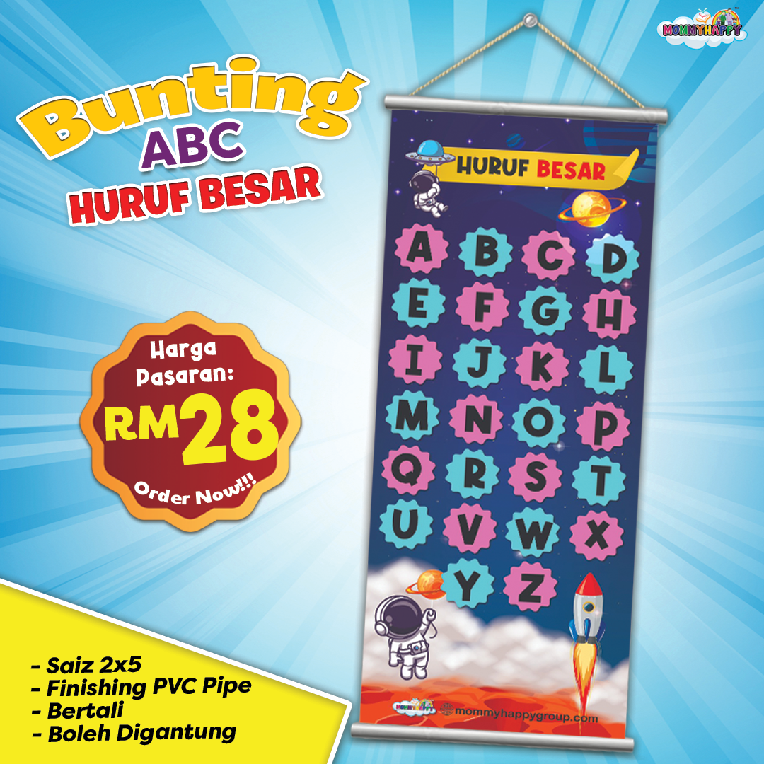 BUNTING ABC HURUF BESAR (2X5) - MommyHappy
